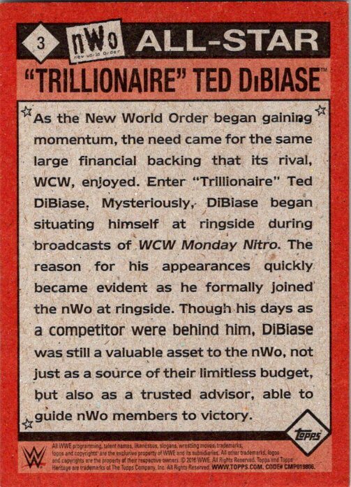2016 Topps WWE Heritage #3 WCW/nWo All-Stars Ted DiBiase | eBay