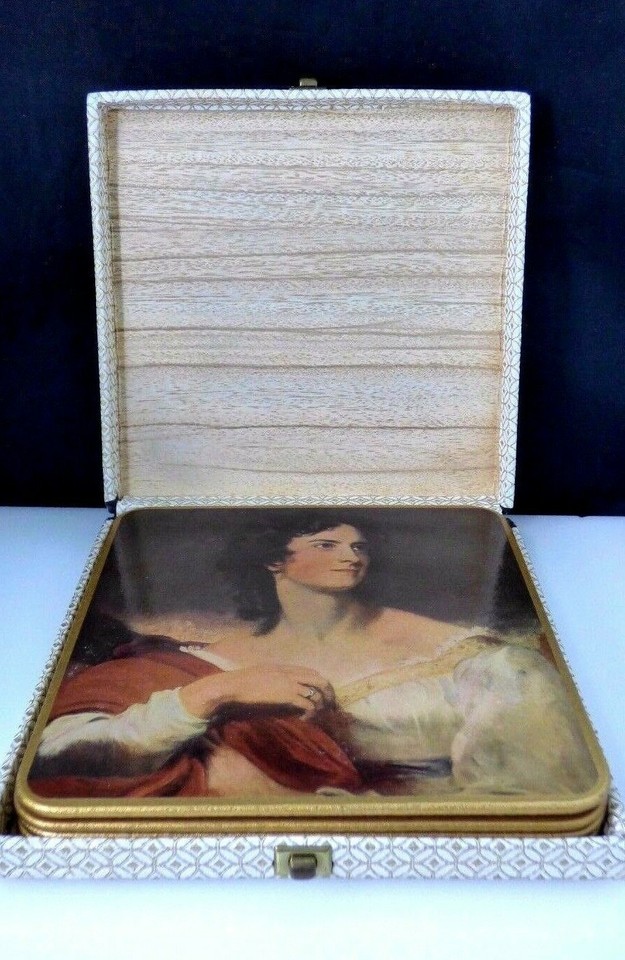 England Coasters Win-El-Ware Boxed Set of 5 Famous Painting Placemats ...