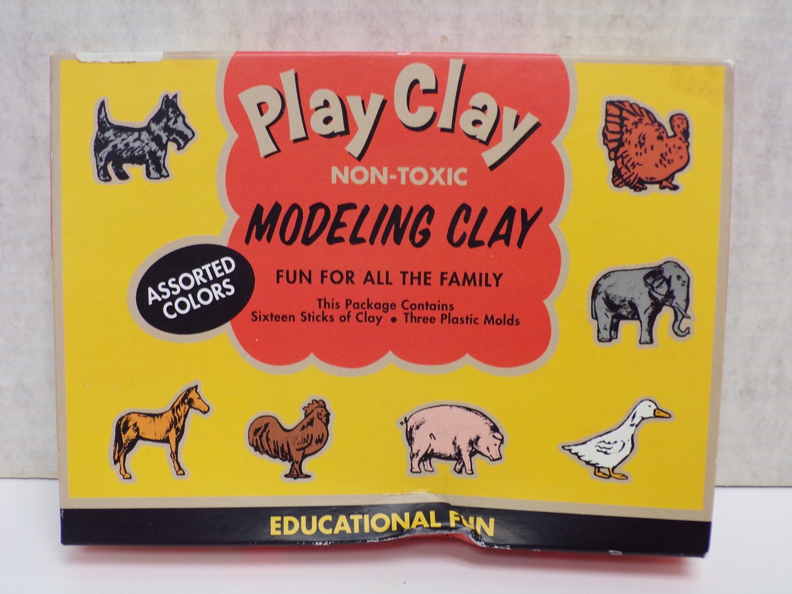Vintage 1980's Play Clay Non-Toxic Modeling Clay & Molds, Sealed & Soft ...