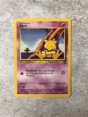 Pokémon TCG Abra Base Set 2 65/130 Regular Unlimited Common | eBay
