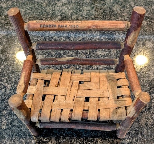 Vintage Salesman Sample Twig Chair Wood KONRAD FURNITURE COUNTY FAIR ...