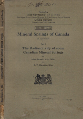 Minel Springs of Canada- The Radioactivity of some Canadian Mineral ...