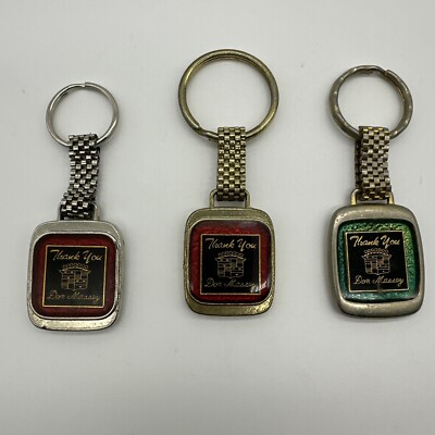 Vintage Lot Of 3 Cadillac Watchband Key Fob Keychains | 80s 90s | Don ...