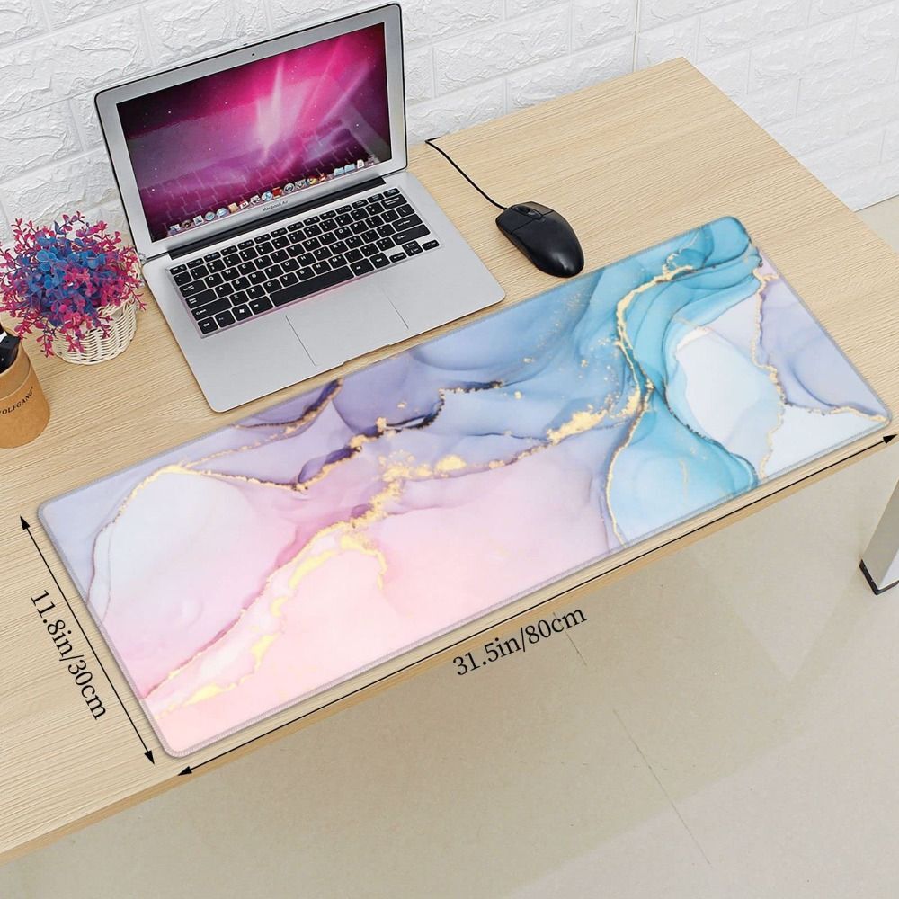Pink Blue Gold Mouse Pad Extended Desk Pad Gift Writing Pad Work | eBay