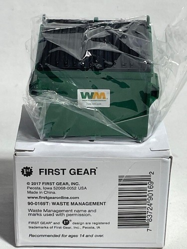 2017 First Gear Waste Management Garbage Dumpster, NIB, 1/34 | eBay