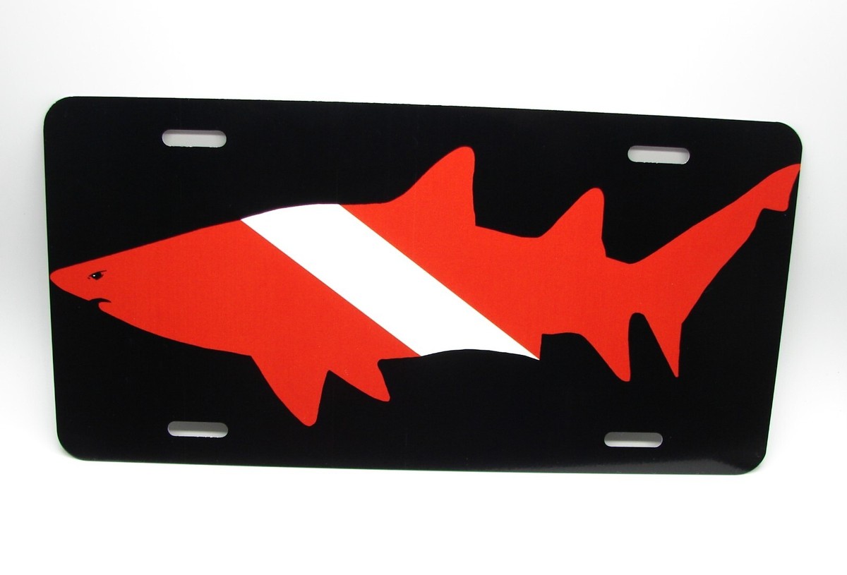 Scuba Diving Flag With Shark