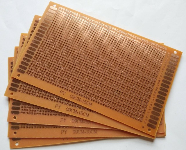 5pcs Single sided perf board PCB DIY Universal Prototype Paper 9x15cm ...