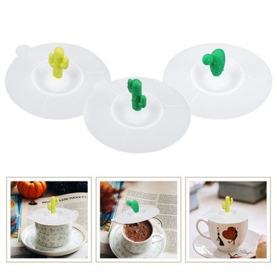 6PCS Round Cup Lid Cover Silicone Cup Cover Silicone Suction Lids Anti ...