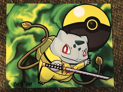 Art Print Kill Bill Pokemon Mash-up 8”x10” Beatrix Bulbasaur Kill Bill ...