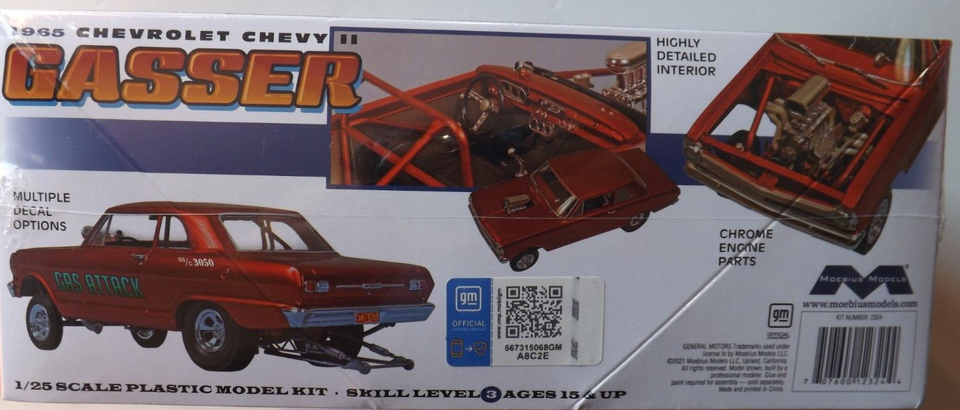 Moebius 1/25 1965 Chevrolet II NOVA Gasser #2324 | eBay