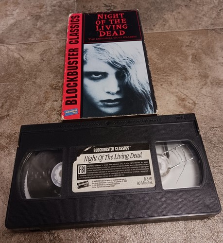 Night of the Living Dead Horror Movie VHS Tape Blockbuster Video 1994 ...