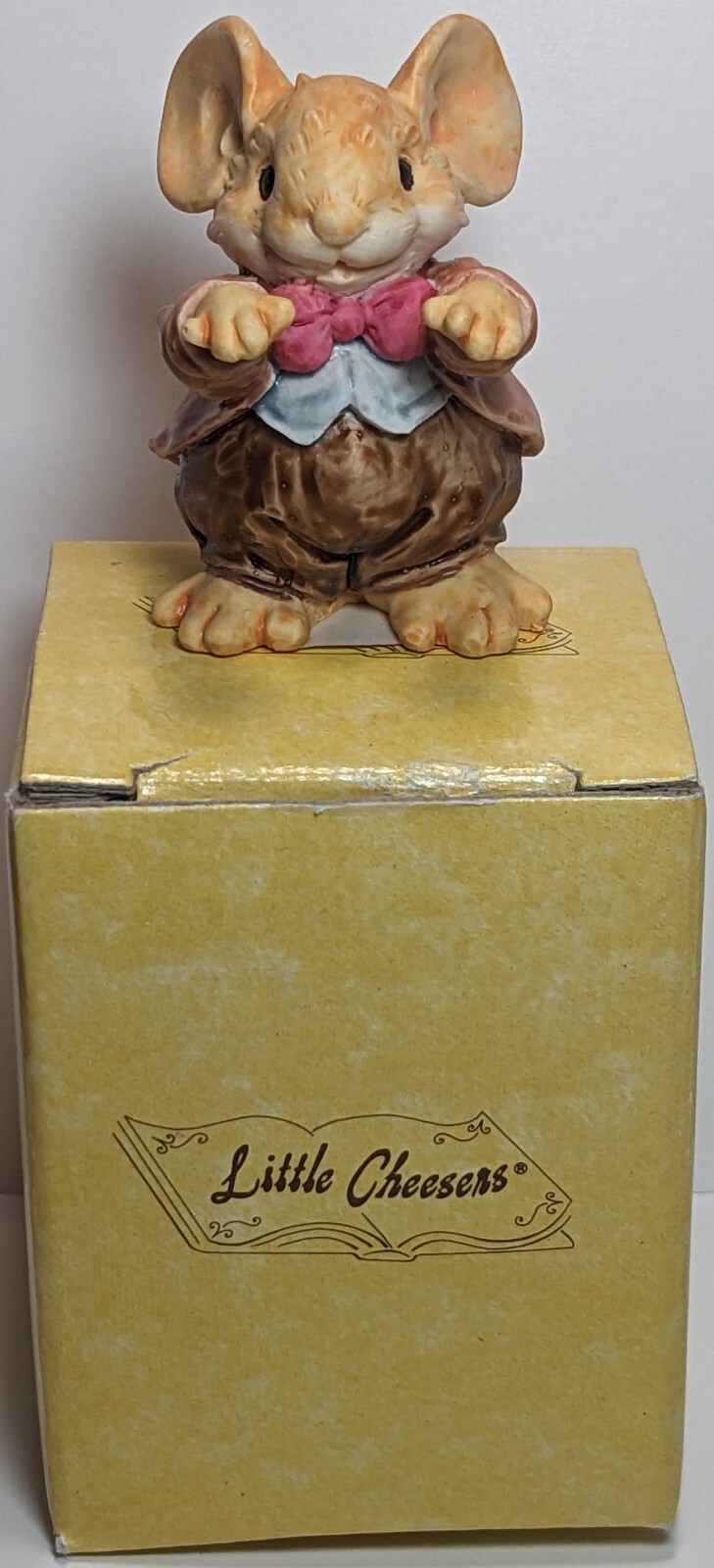 1991 Ganz Little Cheesers PAPA WOODSWORTH Mouse Figurine Rodent Mice ...