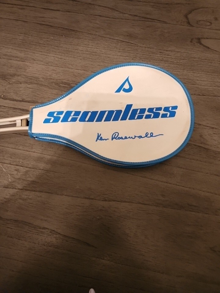 VINTAGE SEAMCO "KEN ROSEWALL" ALUMINUM TENNIS RACQUET (4 1/2) ORIGINAL ...