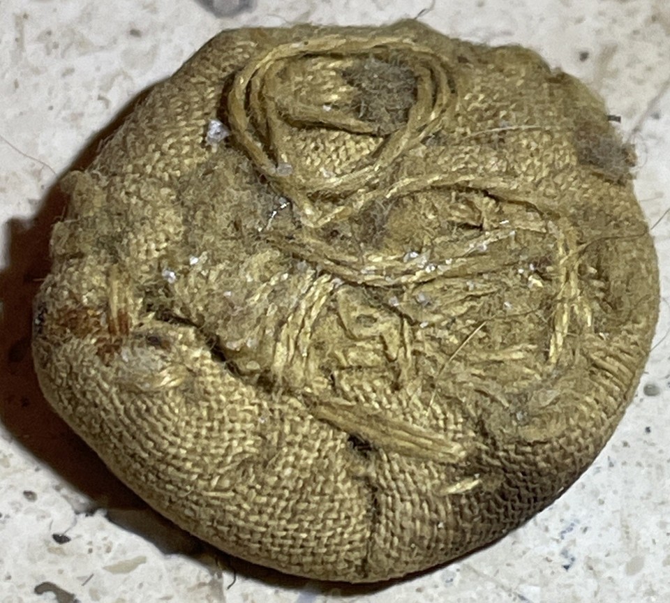 Lot Of 5 Antique Simplistic Blue Black Leather Buttons Vintage Wood ...