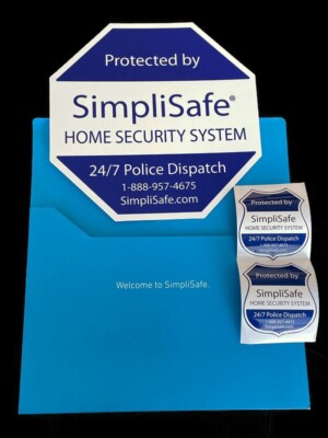 SimpliSafe Home Security System Original Yard Sign with Window Stickers ...