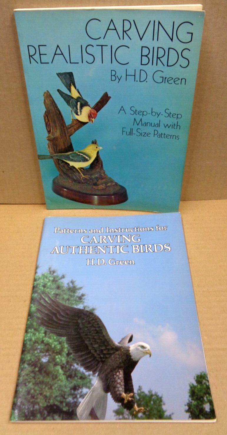 PB Lot/2 H.D. Green CARVING AUTHENTIC BIRDS / CARVING REALISTIC BIRDS ...