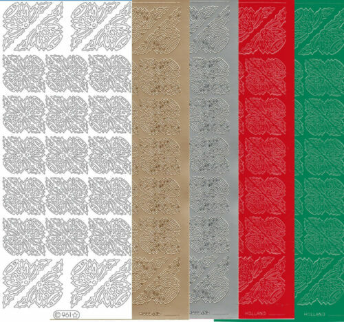 Christmas Corners Starform Self Adhesive Peel Off Stickers Card Making ...