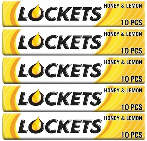 5x Lockets Honey & Lemon Flavor Menthol & Eucalyptus Medicated Lozenges ...