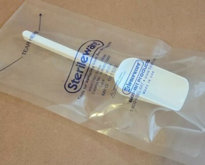 (1 QTY) STERILEWARE Sterile Sampling Scoop Individually Wrapped White ...