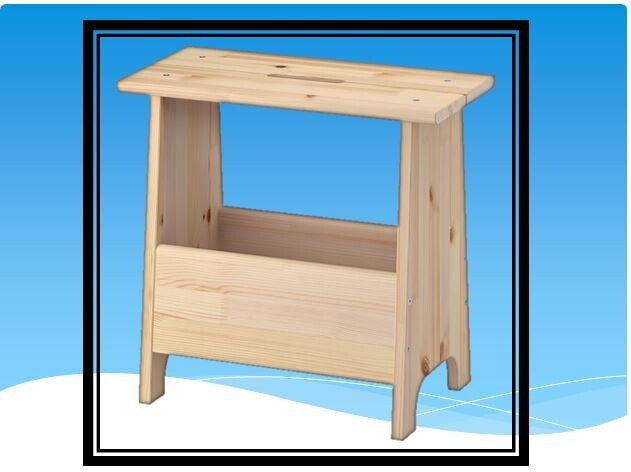 IKEA NEW PERJOHAN Stool with storage, pine | eBay UK