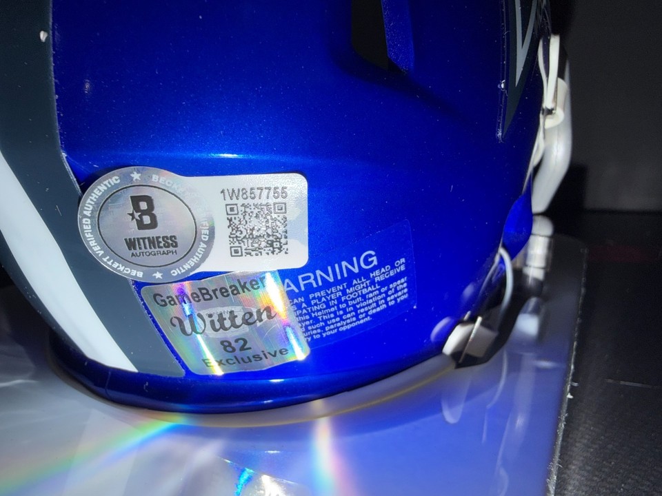 Jason Witten Autographed Flash Alternate Mini Helmet! DALLAS COWBOYS ...