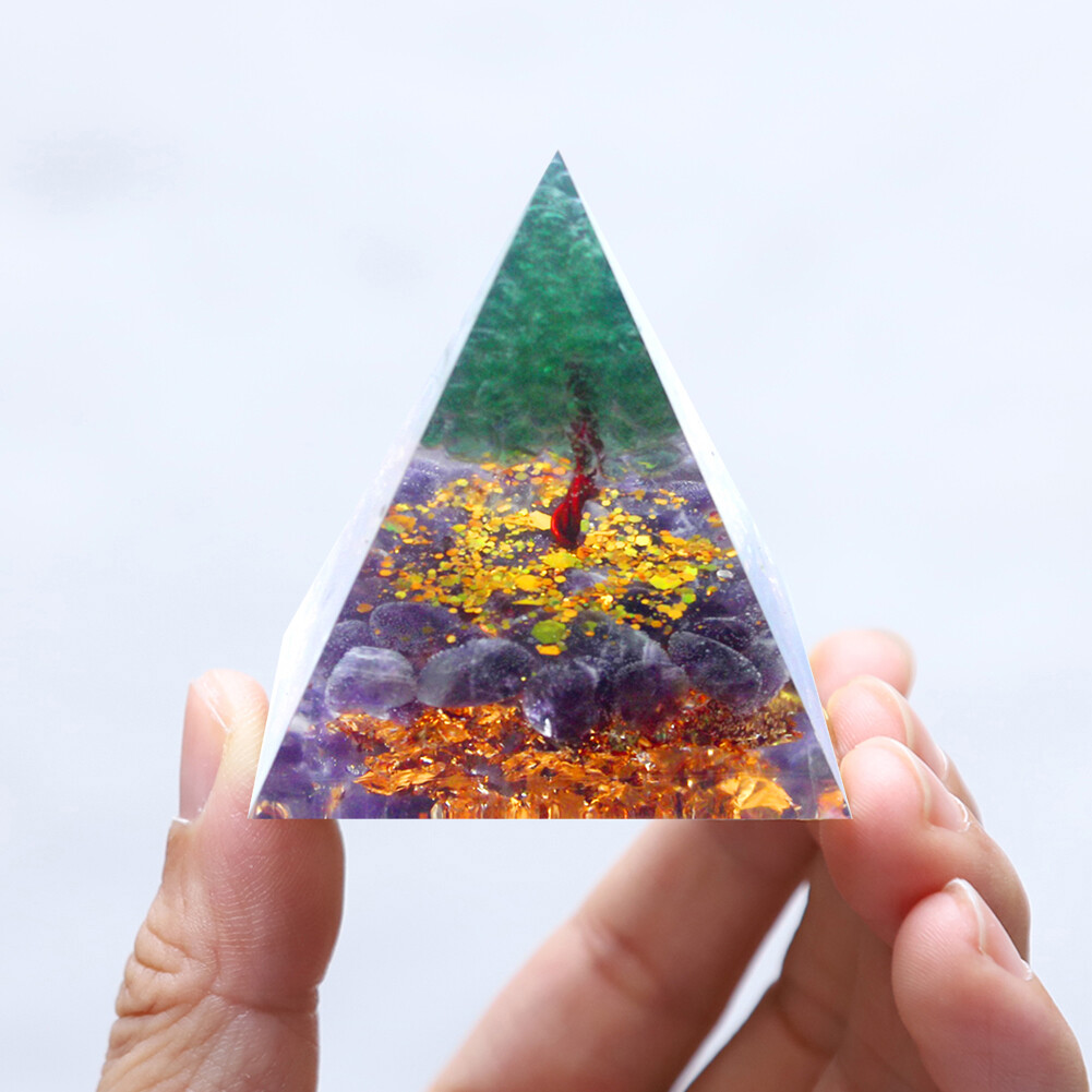 Pyramid Tree of Chakra Healing Energy Crystal Craft | eBay