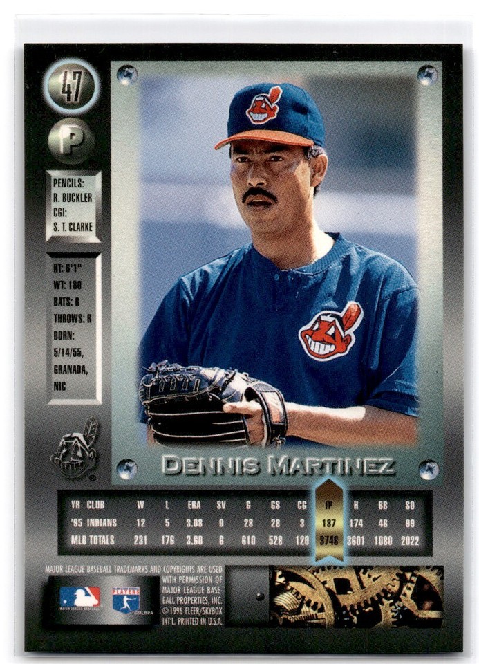 1996 Metal Universe Dennis Martinez Cleveland Indians #47 | eBay