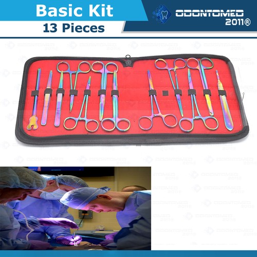 Multi 13 Pcs Primary Surgical Kit Scalpel, Scissor, Forceps, Needle ...
