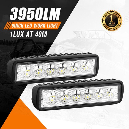 Pair 6Inch Led Work Light Bar Flood Reverse Fog Lights 4WD 982766775876 ...