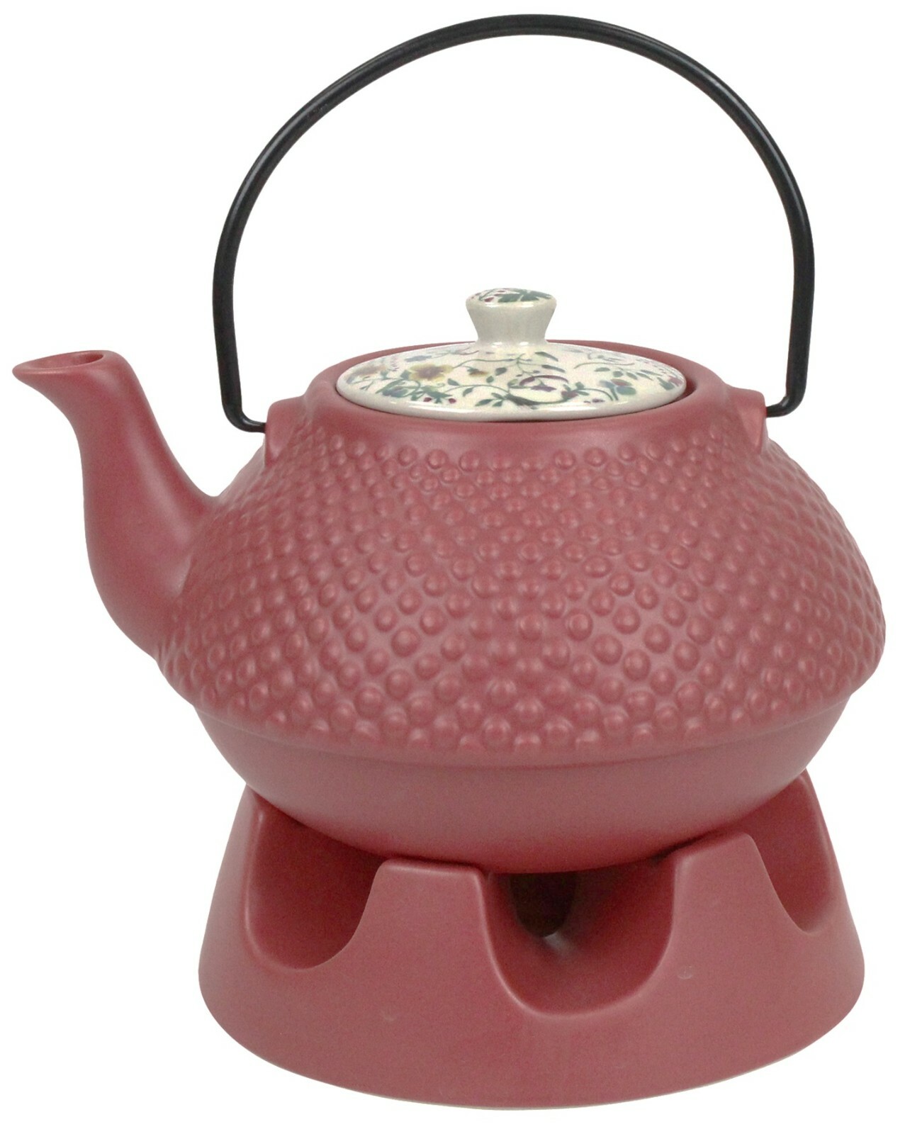 Japanese Teapot Dark Pink Pimples & Teapot Warmer Ceramic Jameson ...
