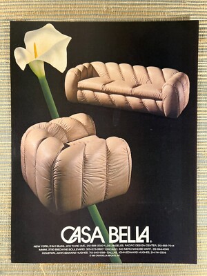 Casa Bella Modern Furniture Sofa Chair Calla Lily 1982 Vintage Print Ad ...