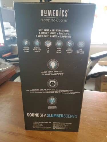 HoMedics SSA450 SoundSpa Slumber Scents Alarm Clock, Essential Oil ...