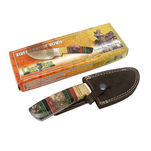 Cherokee Stoneworks River Canyon 9" Bowie Skinning Knife Genuine ...