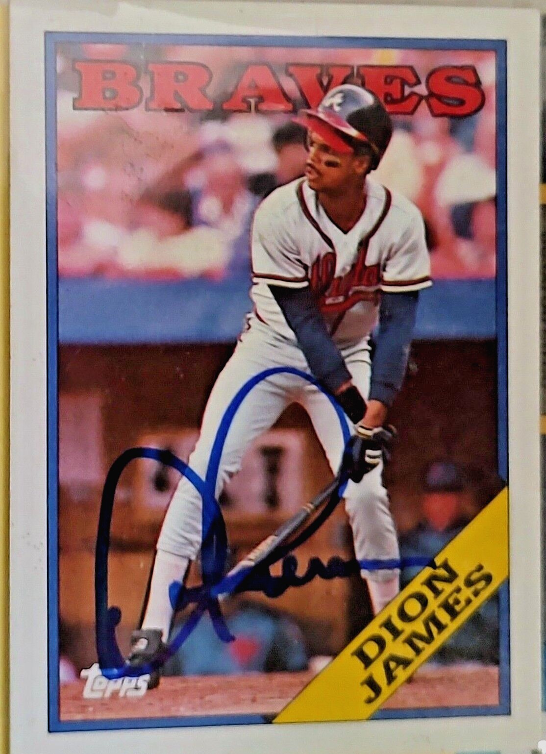 DION JAMES ATLANTA BRAVES SIGNED CARD 1988 TOPPS | eBay