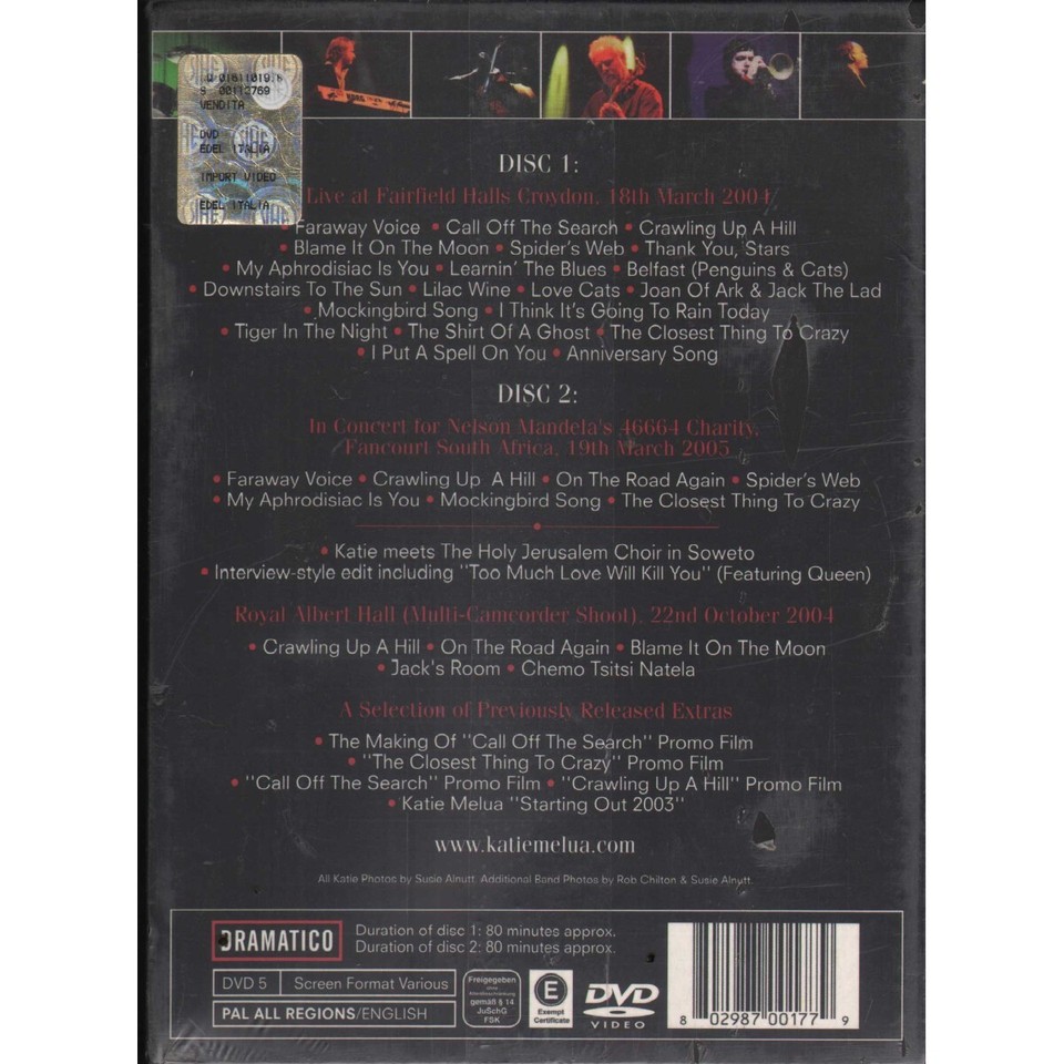 Katie Melua DVD On The Road Again Dramatic – DRAMDVD0002 Sealed | eBay