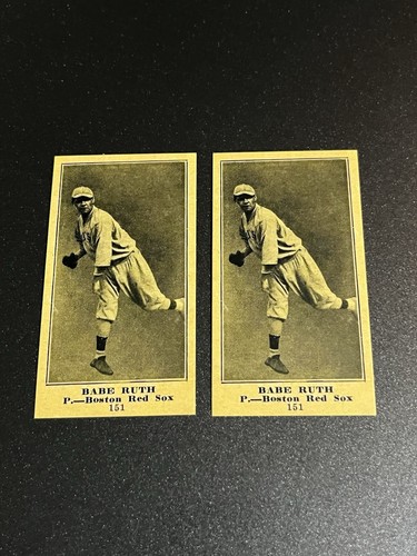 (2) 1915 M101-5 Sporting News Reprint Babe Ruth Boston Red Sox #151 | eBay