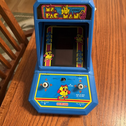Vintage 1981/1983 Ms. PAC-MAN Mini Tabletop Arcade Coleco Bally Midway ...