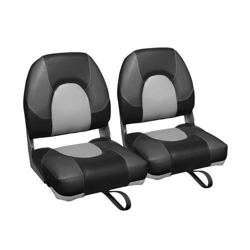 Leader Accessories A Pair of Elite Low/High Back Folding Fishing Boat ...