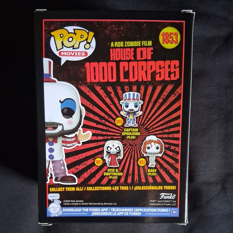 Funko Pop Captain Spaulding Scare Fair Hot Topic #1853 Limited /9500 In ...