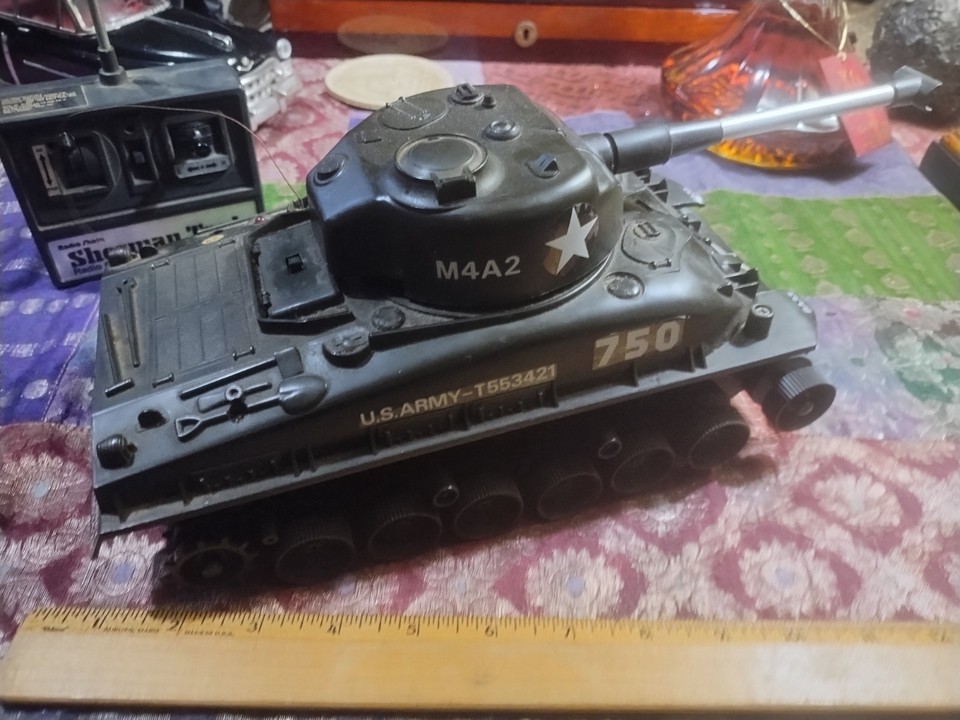 Vintage Radio Shack Sherman Tank Radio-Controlled for Parts and or ...