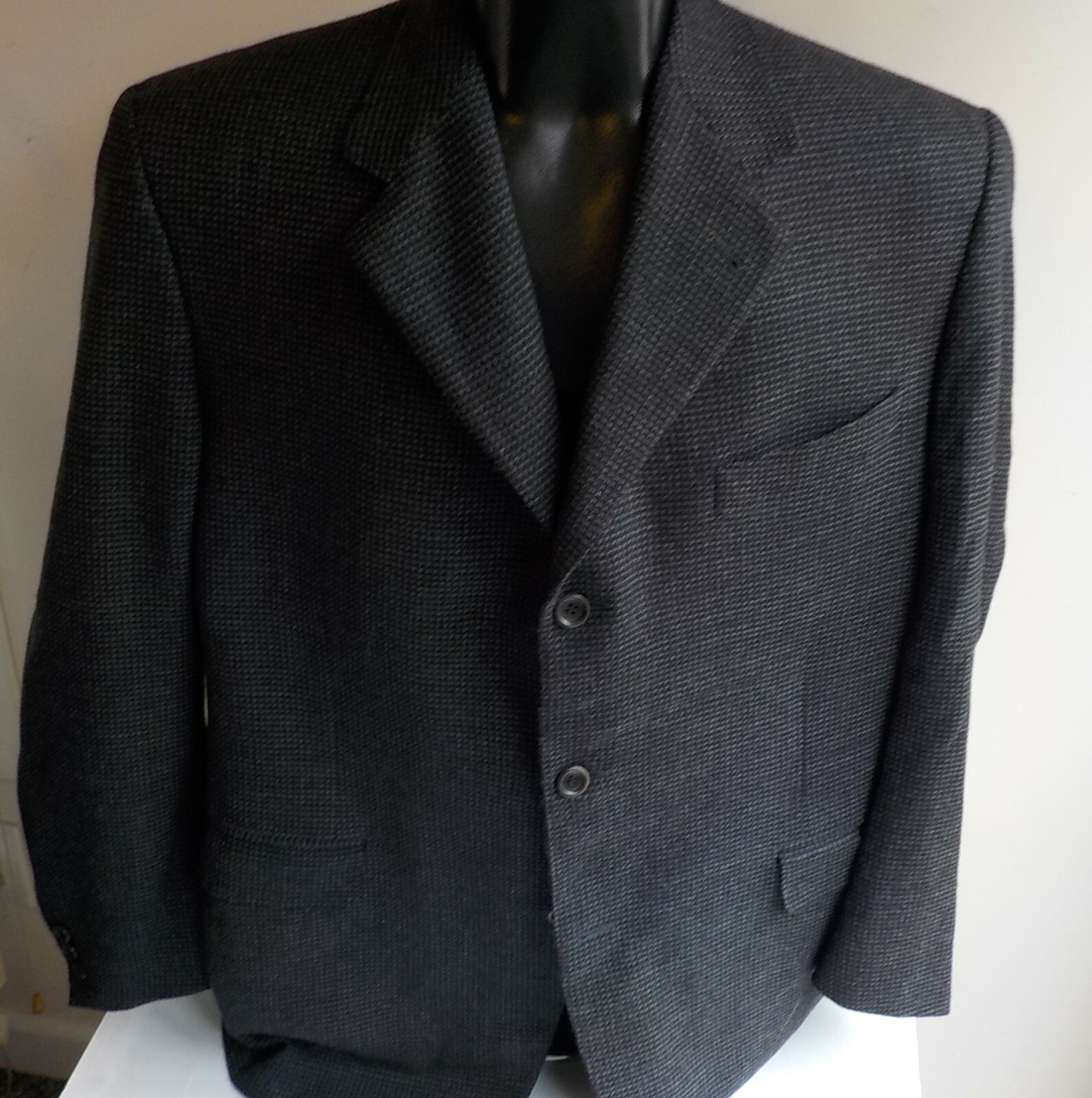 CANALI Proposta Men's Tweed Wool Blazer Size 46R Gray/Black | eBay