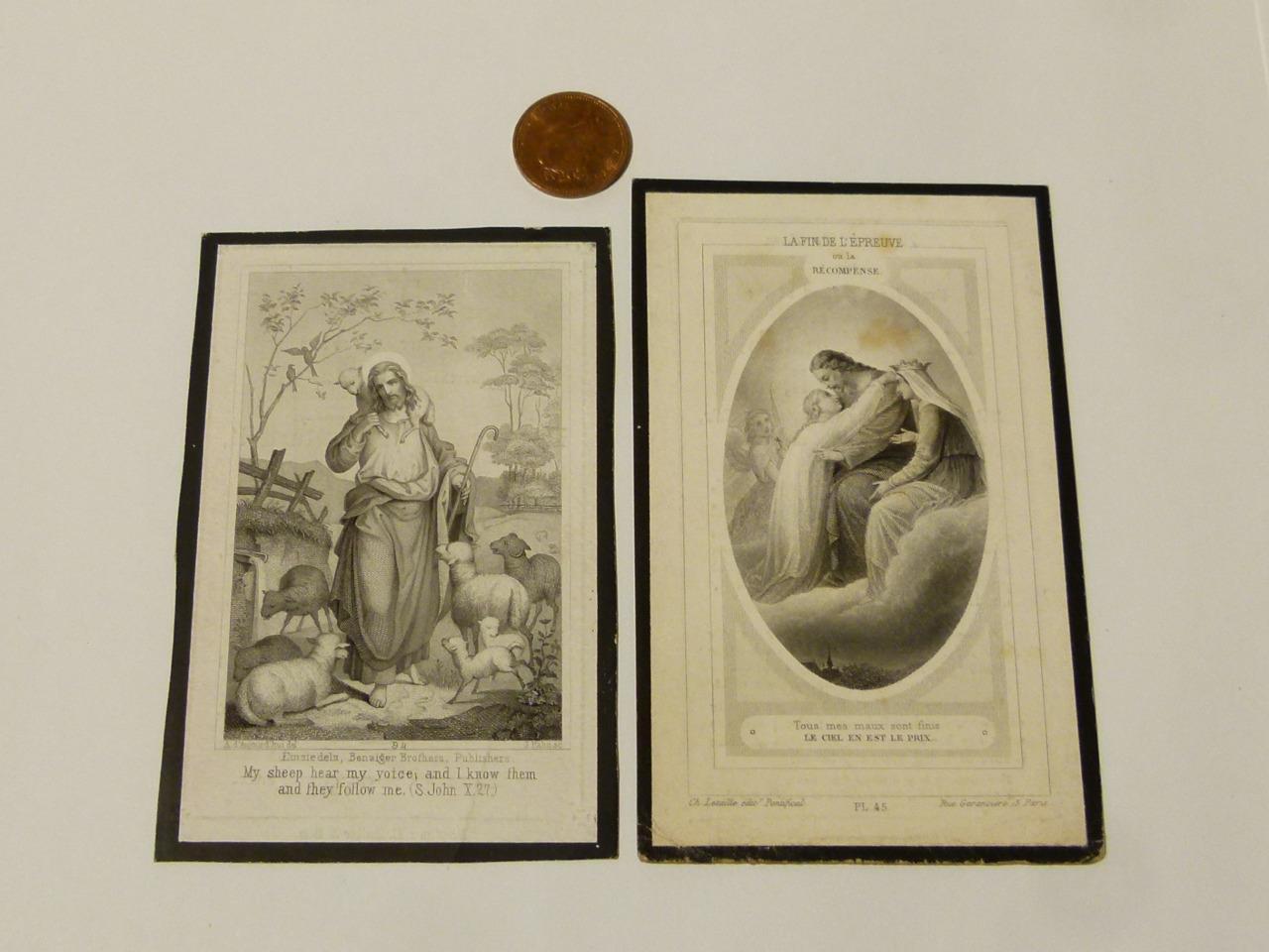 1882 & 1884 Honbl Edward & Mary Constable Maxwell MEMORIAM Corby Castle ...