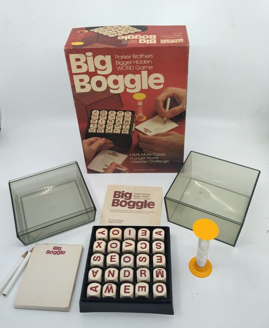 Big Boggle - Vintage 1979 Parker Brothers Hidden Word Game - Complete ...