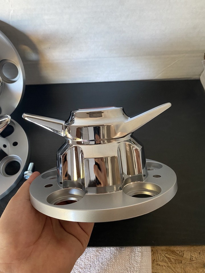 (4) 2 BAR SPINNER & CENTER CAPS FOR 5 LUG CHEVY TRUCK RALLY WHEELS,BSC ...