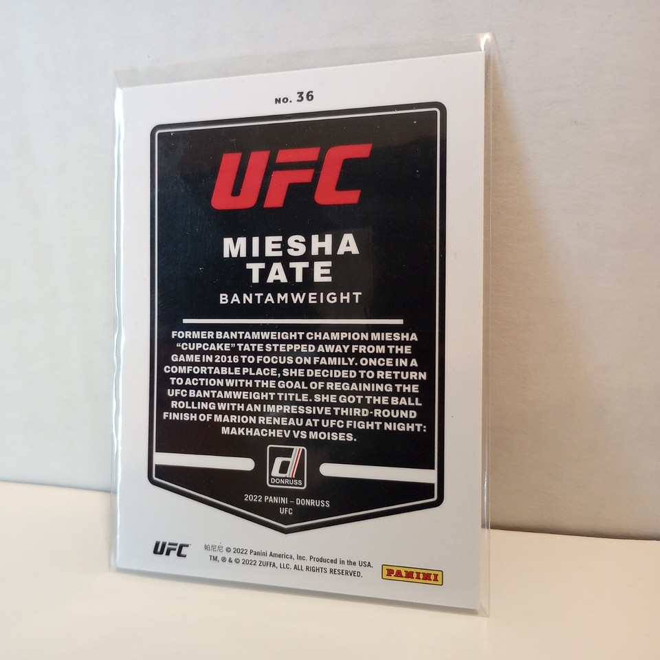 Miesha Tate UFC Card Number 36 Green UFC Panini 2022 | eBay