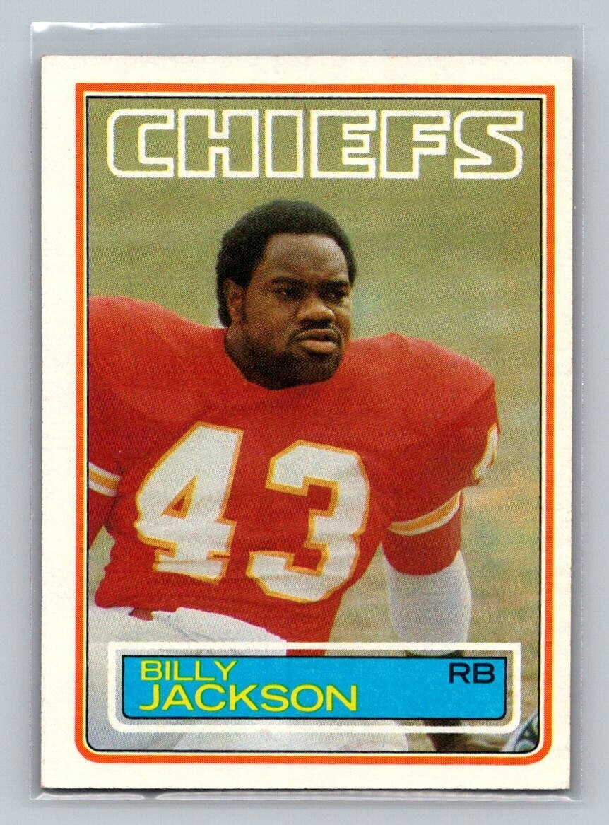 1983 NFL Topps Billy Jackson #288 Kansas City Chiefs 83-TFBC | eBay