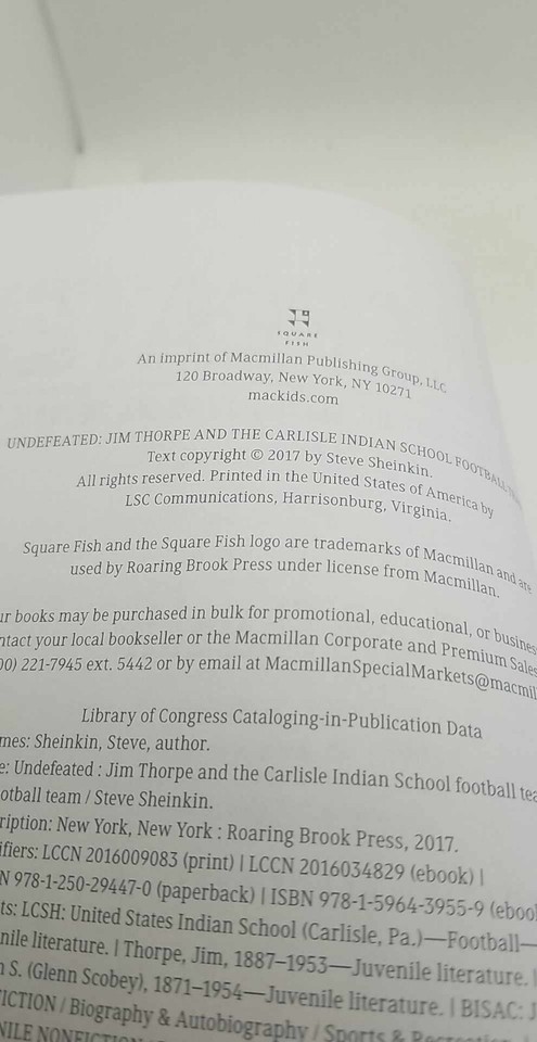 Undefeated: Jim Thorpe and the Carlisle Indian School Football Team by ...