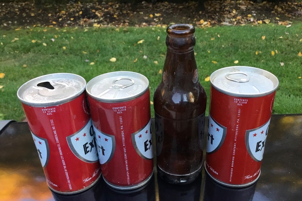 4 Old Export Beer Items 3 Diff Can Painted Label ACL Bottle Cumberland ...