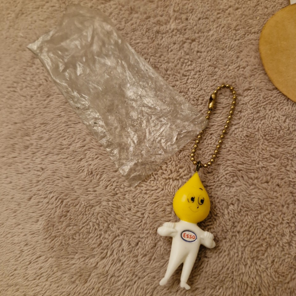 Esso Oil Drop Man Key Ring. Original Vintage. Unused, in original bag ...