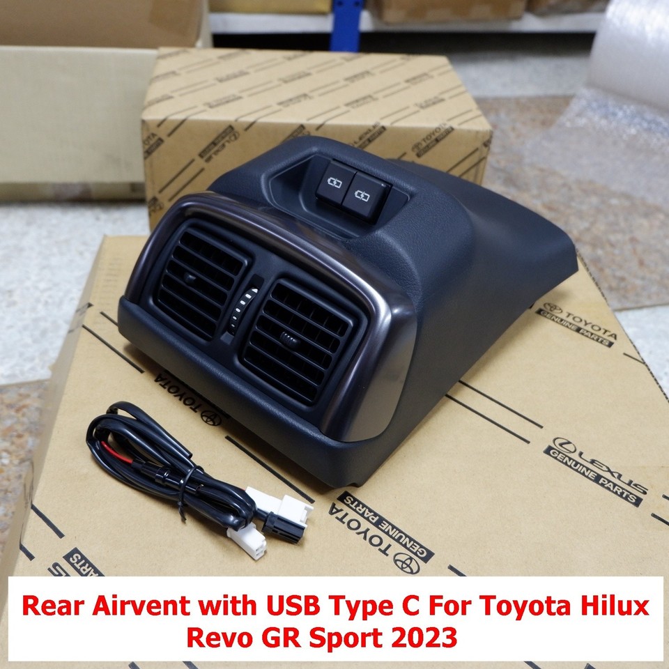 Rear Air vent With Dual USB TypeC Y-Socket For Hilux Revo GR Sport 2023 ...